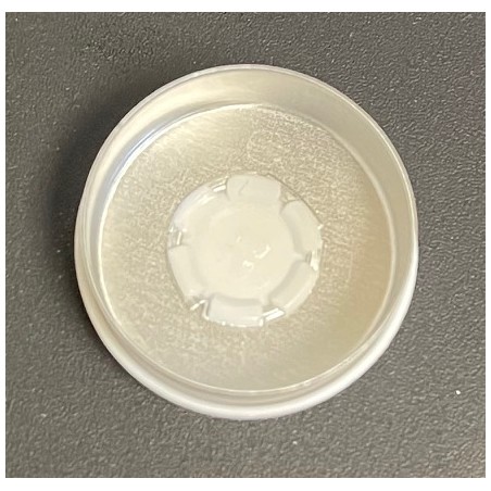 White 20mm Flip Cap Vial Seal, Glossy Finish, 6-Petal, Bag of 1,000