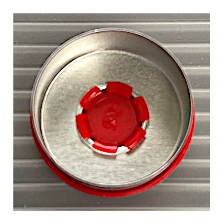 Red 20mm Flip Cap Vial Seal, Glossy Finish, 6-Petal, Bag of 1,000